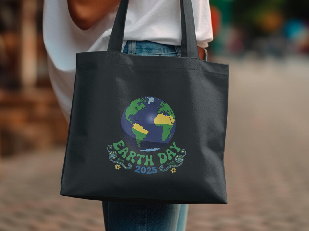 Earth Day Tote Bag 2025, Eco-friendly Reusable Bag, Conservation and ...