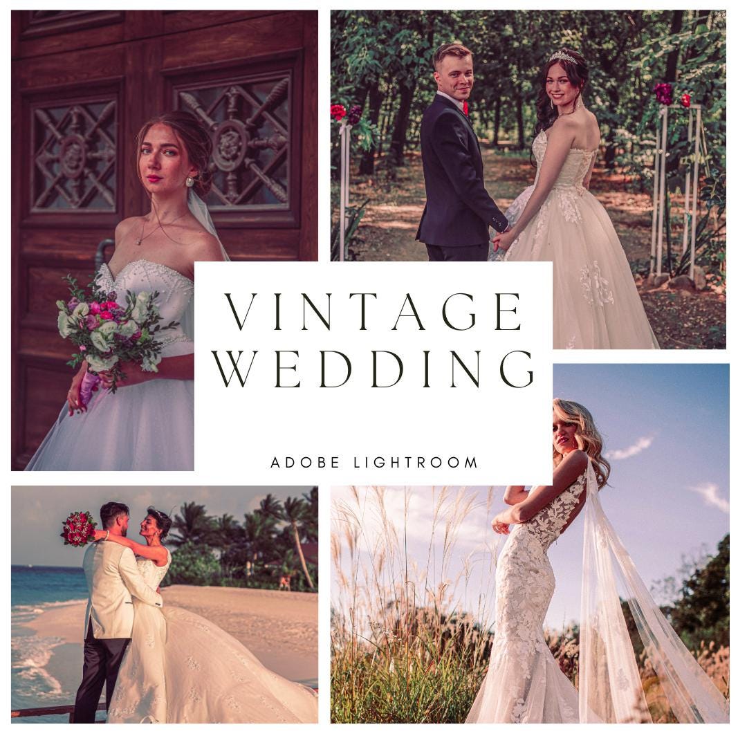 VINTAGE WEDDING LIGHTROOM Preset for Weddings, Landscape Photography ...