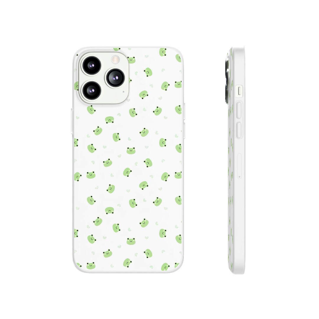 Cute Frog Flexi Cases for Phone - Adorable Green Frog Pattern - Trendy ...