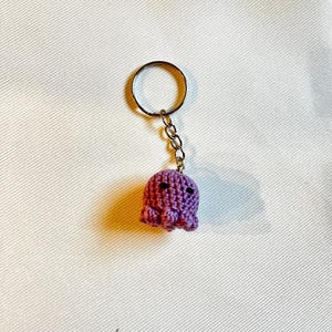Tiny Octopus Keychain, Crochet Amigurumi Bag Charm, Mini Ocean Keyring ...