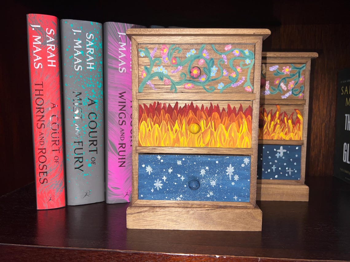 Hand-painted ACOTAR Chest: Feyre Archeron Inspired Dresser - Etsy
