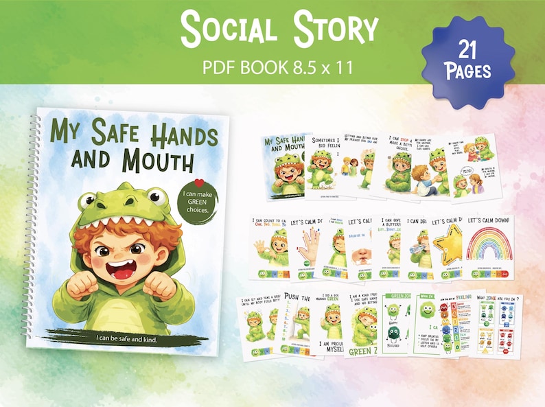 Safe Hands Social Story Book | Behavior Support SEL Printable (PDF) - Etsy