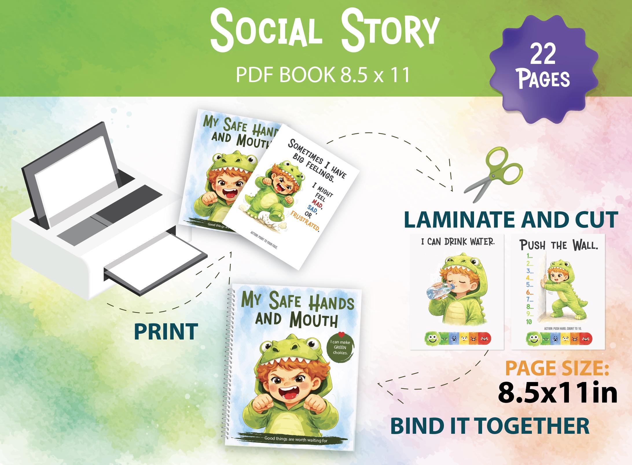Safe Hands Social Story Book | Behavior Support SEL Printable (PDF) - Etsy