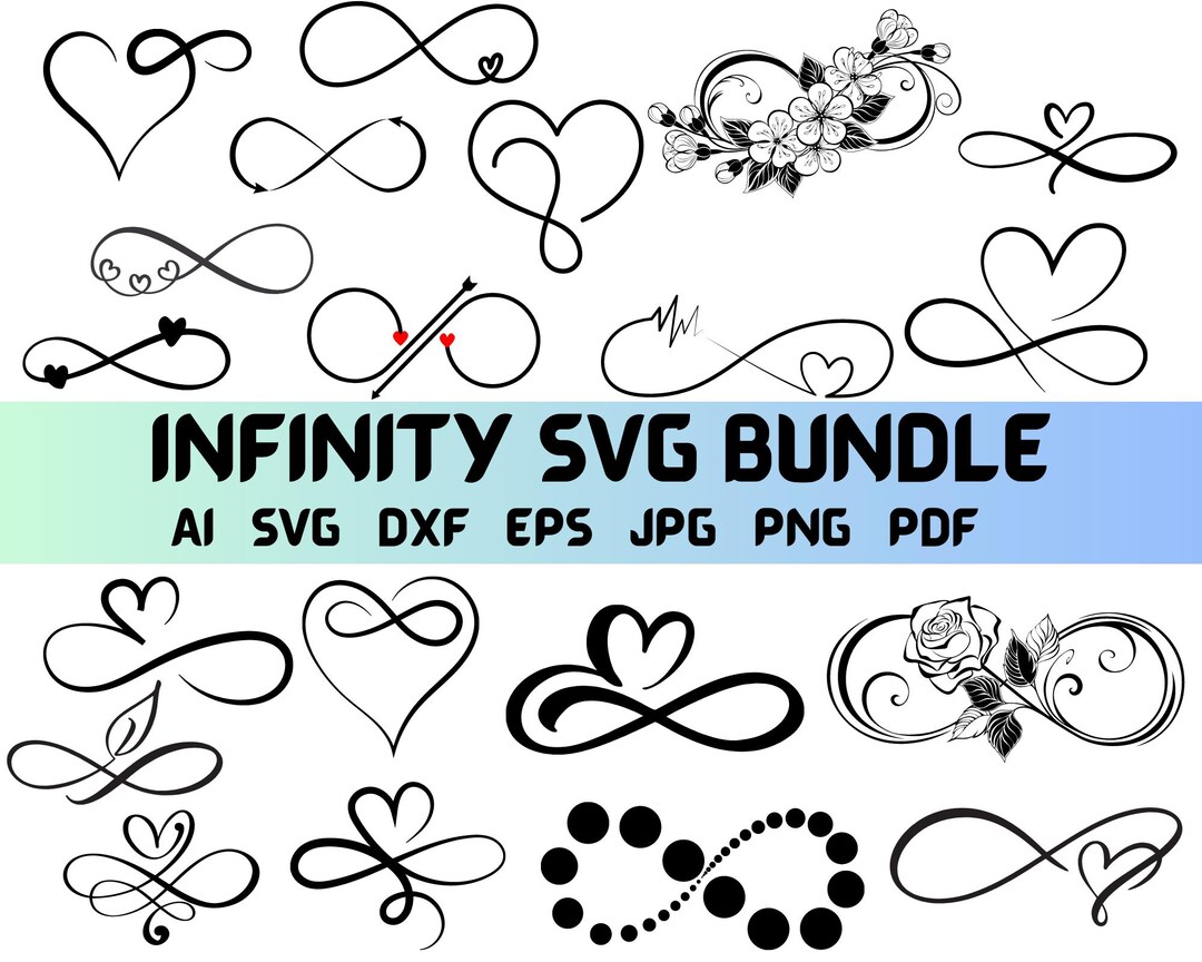 Infinity Svg, Infinity Love Svg, Love Svg, Heart Svg, Infinite Heart ...
