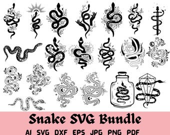 Snake Svg, Snake Clipart, Snake Png, Snake Vector, Animal Svg, Reptile ...
