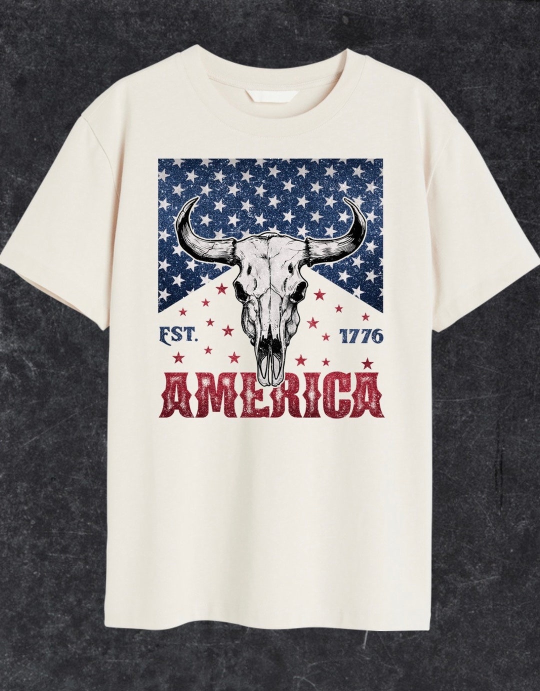 Fourth of July Western America Bullhead Shirt Youth/adult - Etsy