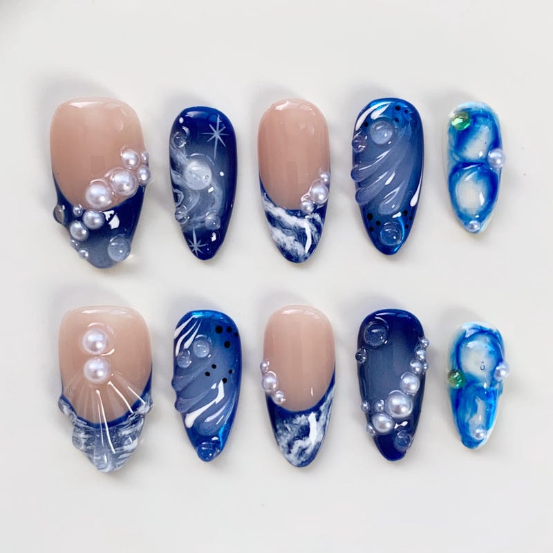 Acrylic Press on Nails M - Etsy UK