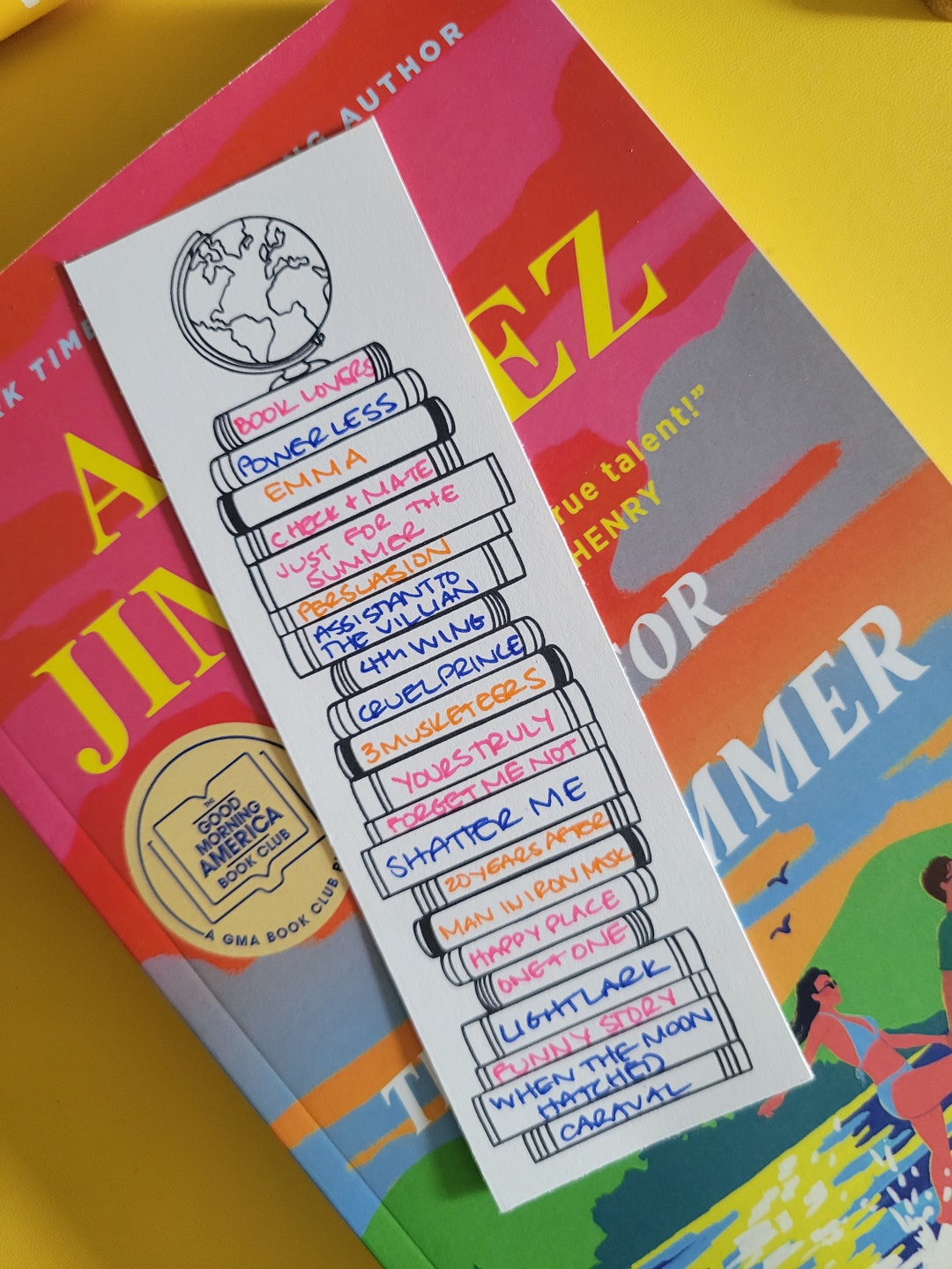 Book Stack Book Log Bookmarks | Refill Pack - Etsy