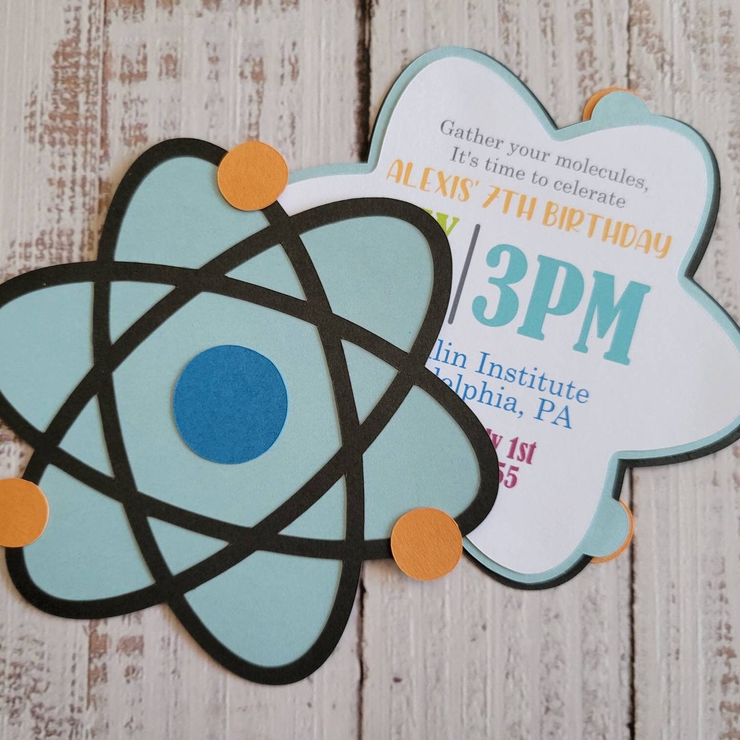 Science Birthday Invitation: Custom Colors & Wording - Etsy