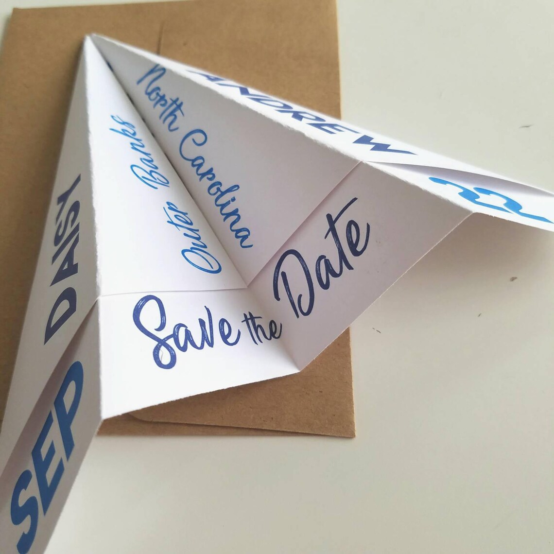 Paper Airplane Folded Invitations | Pack of 10 - Etsy