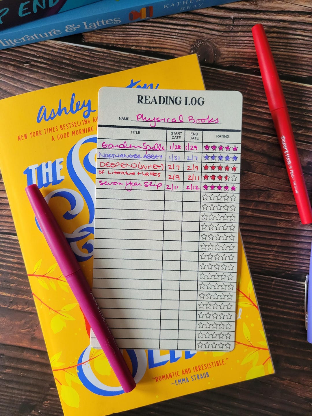 Double Sided Reading Log Bookmark | Pack of 5 or 20 - Etsy