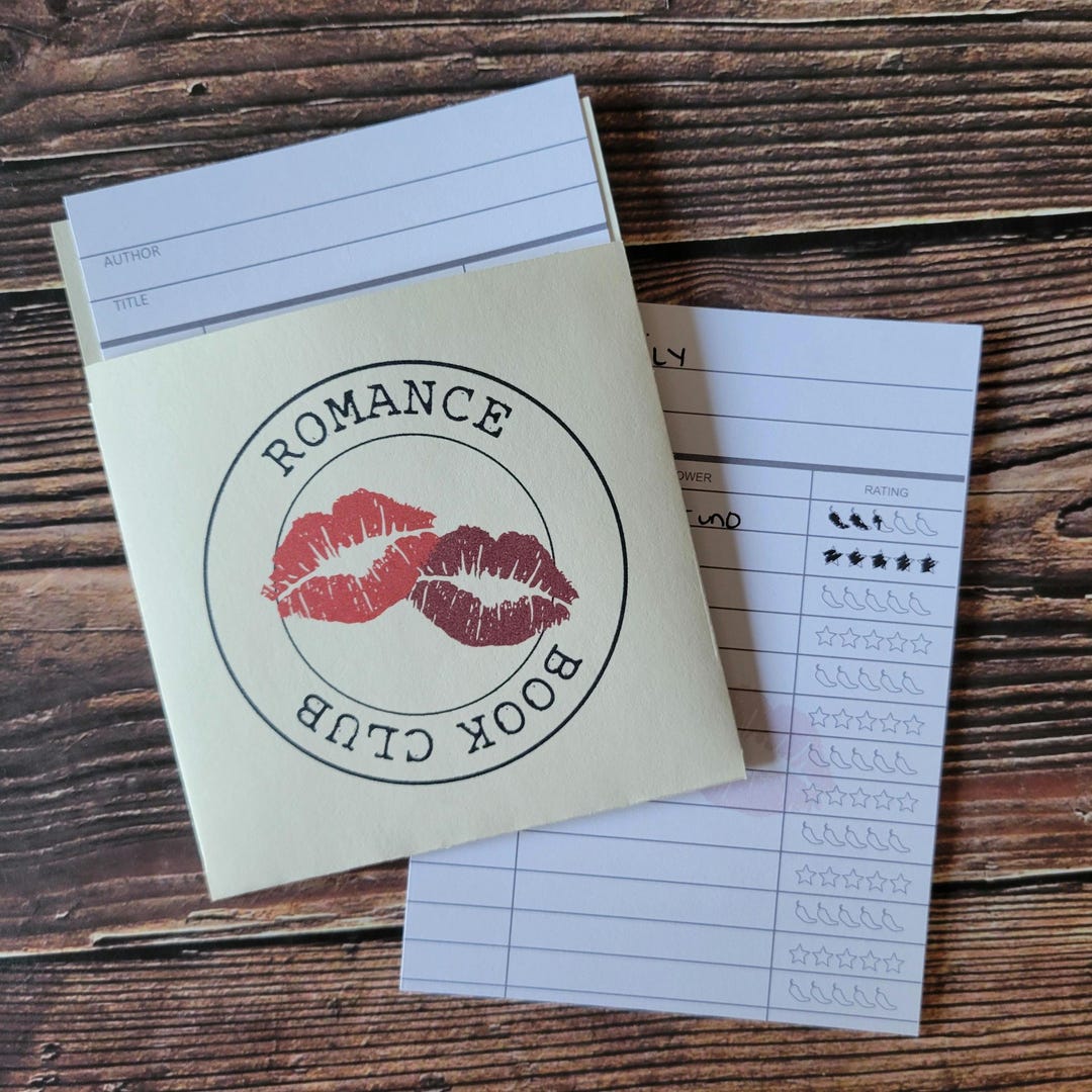 Romance Book Club | Reader Log | Pocket and Card - Etsy