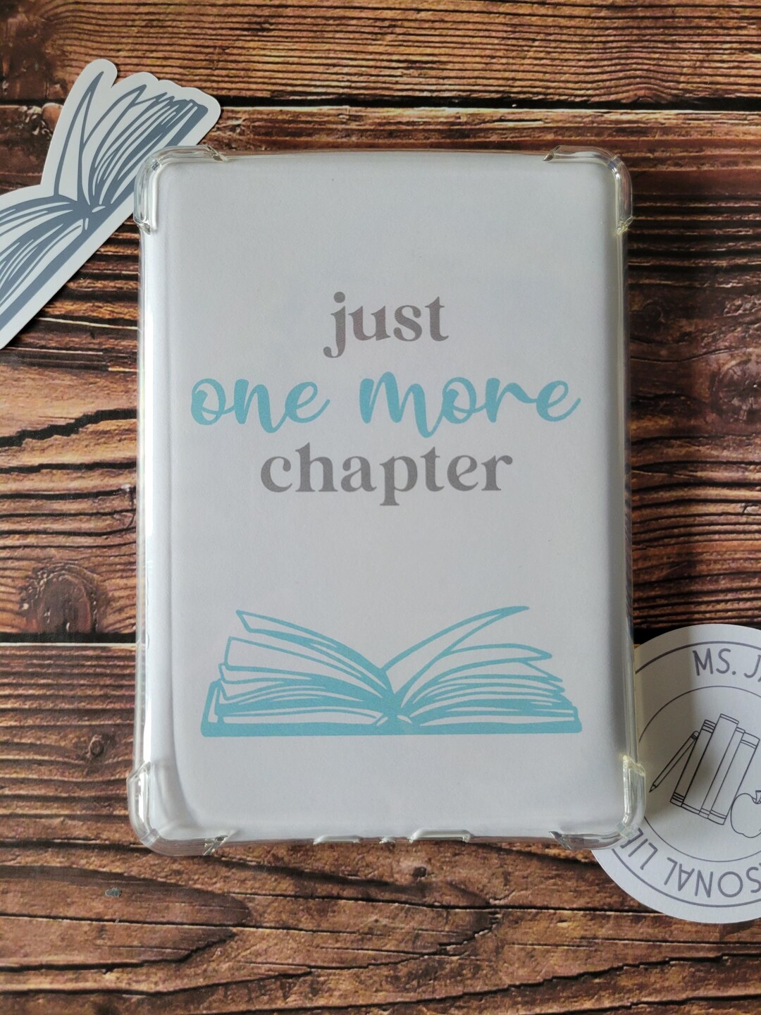 Printable Kindle Insert Bundle | Just One More Chapter| Aqua - Etsy