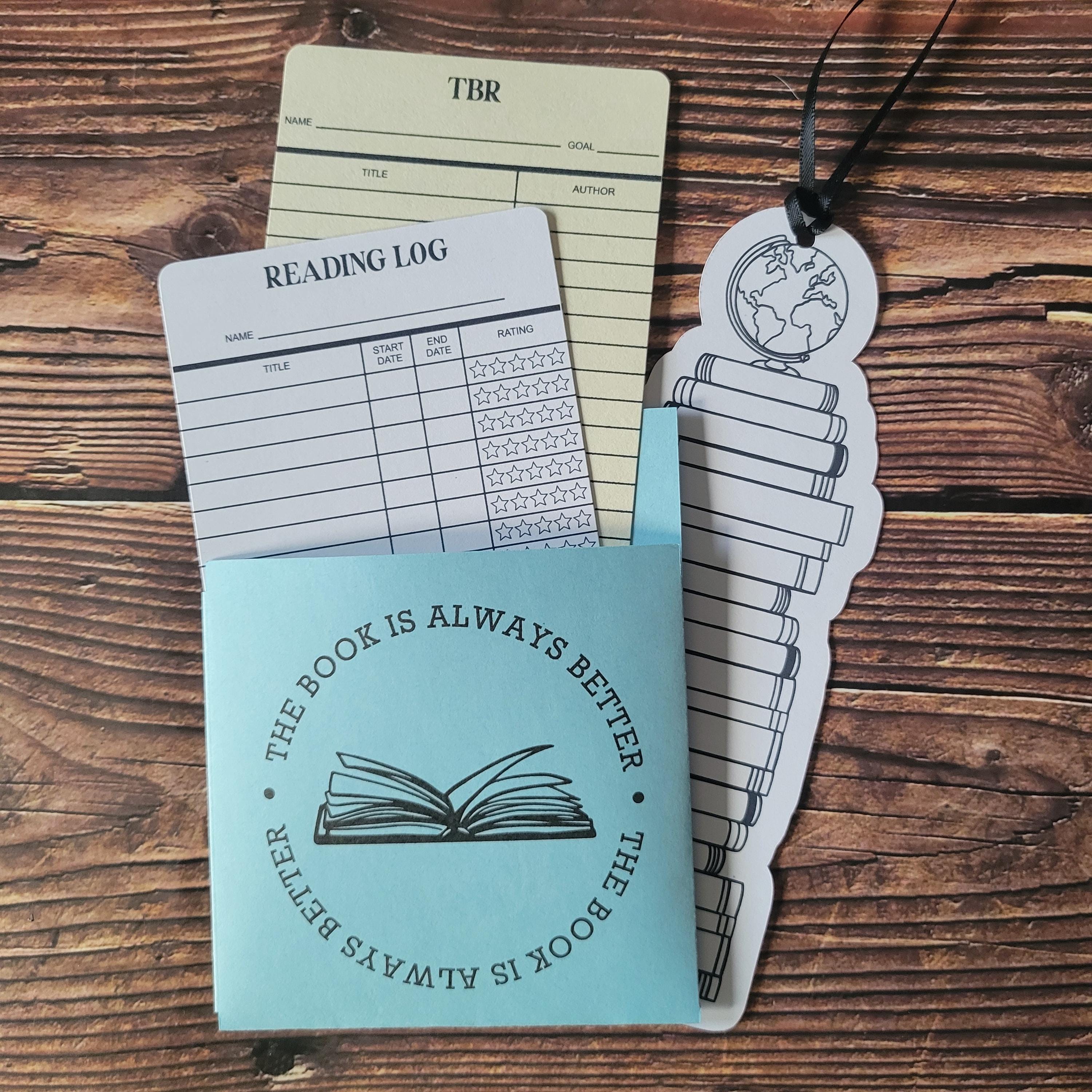 Reader Gift Bundle | TBR Card | Reader Log | Bookmark - Etsy