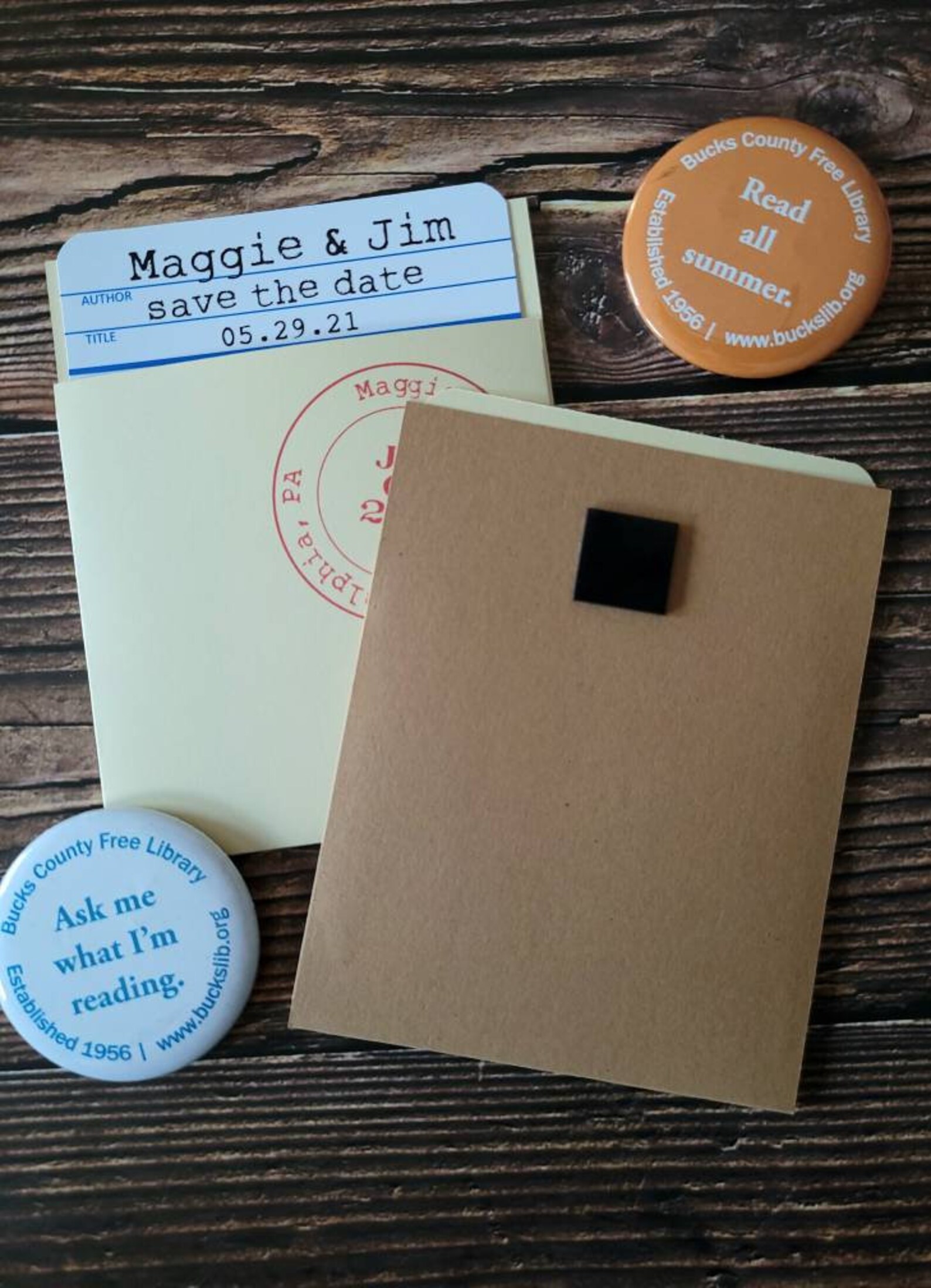 Library Checkout Card Save the Date - Etsy