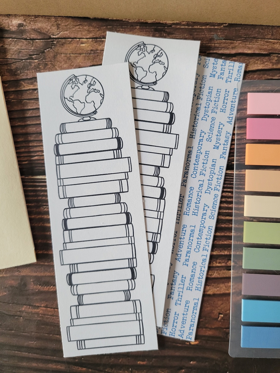 Book Stack Book Log Bookmarks | Refill Pack - Etsy