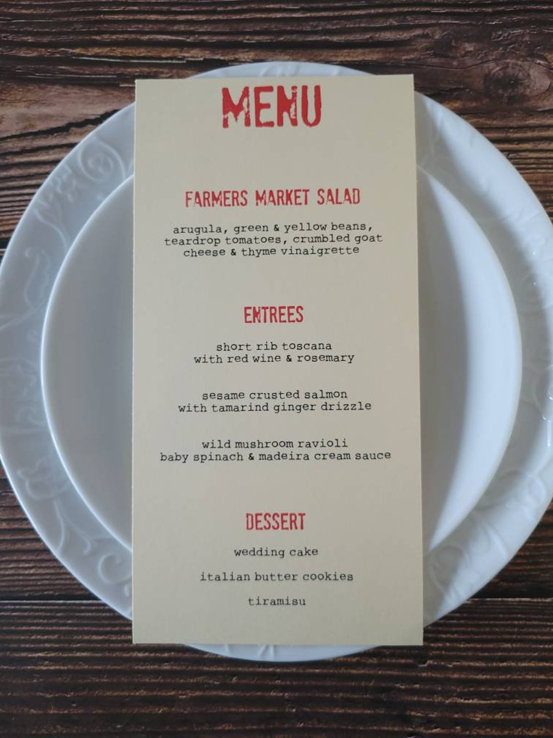 Library Suite Menu - 4"x8" - Etsy