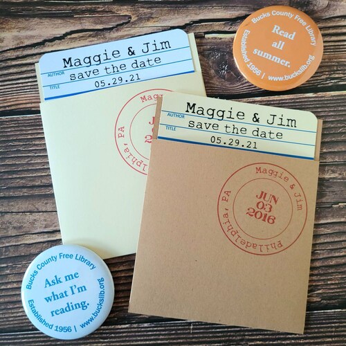 Classic Library Card Save the Date PRINT TODAY Printable - Etsy