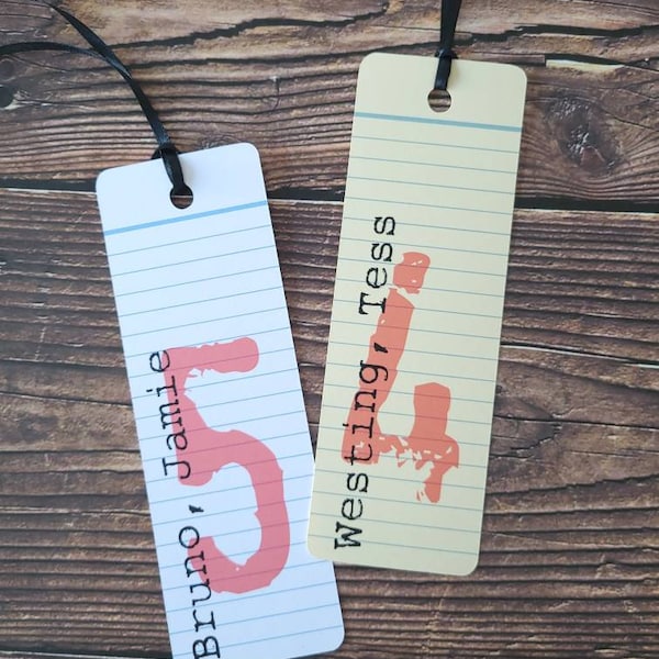 Library Card Place Cards - Etsy