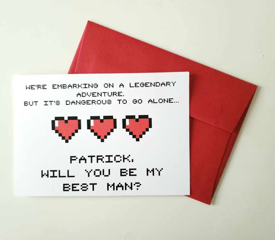 8 Bit Heart Wedding Party Invitation - Etsy