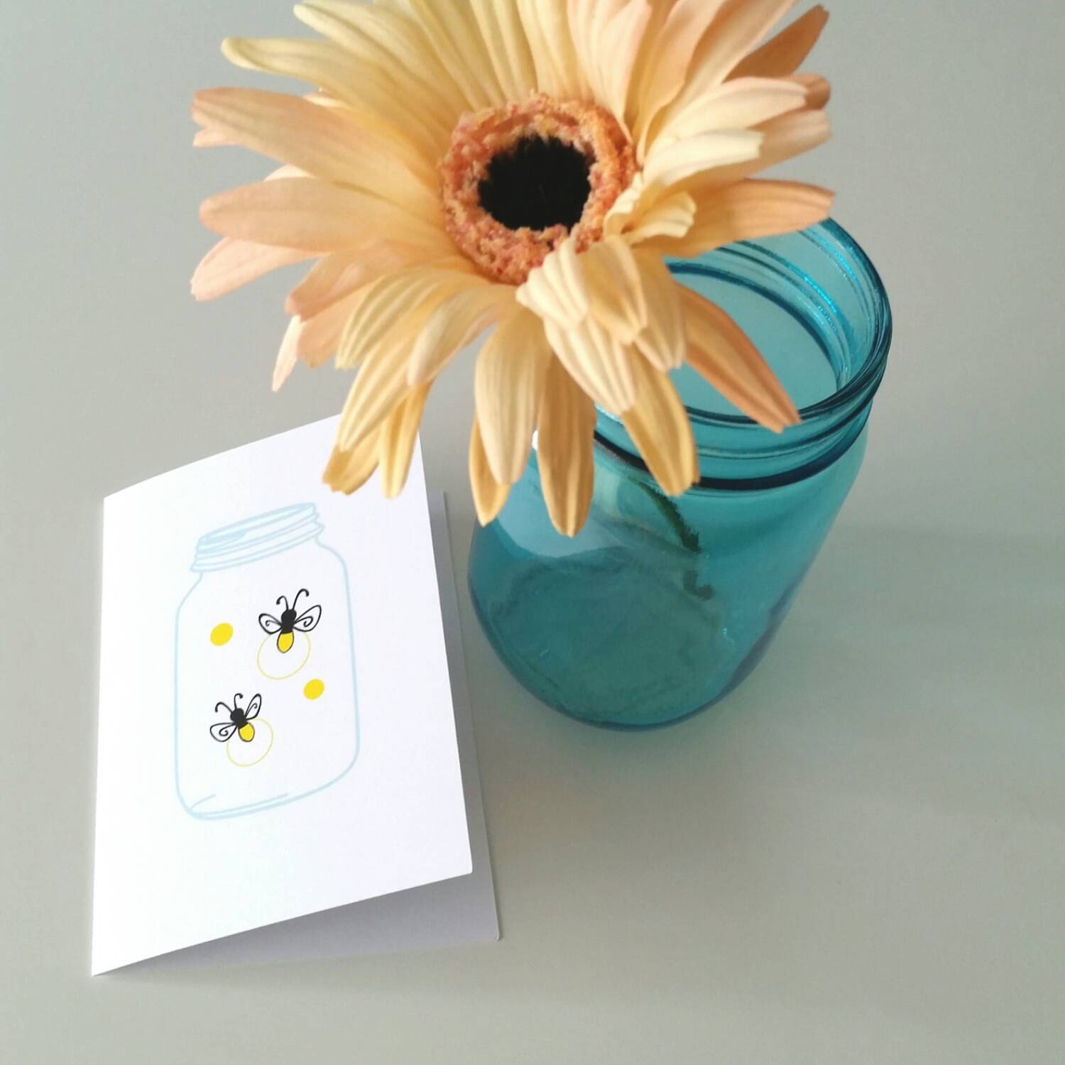 3.5 X 5 Firefly Folded Blank Note Card Pack of 10 | Etsy