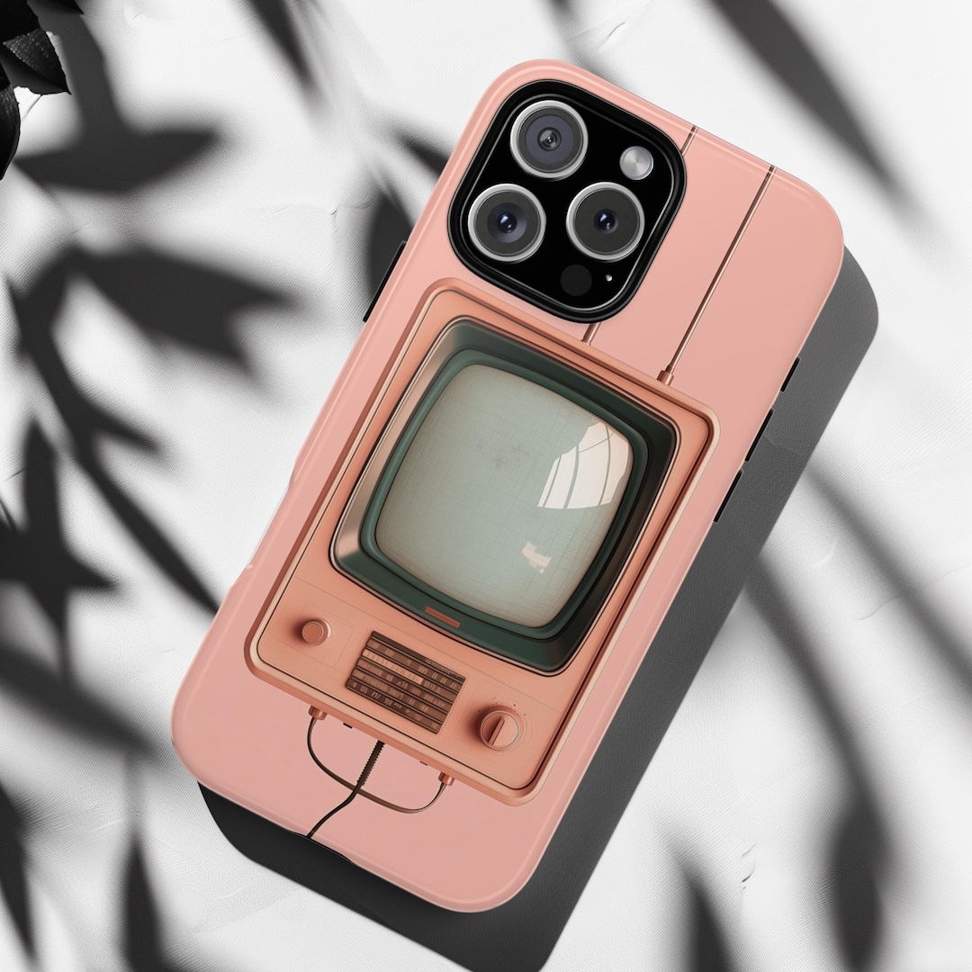 Retro TV Frame iPhone Case: Minimalist Nostalgic Cover - Etsy