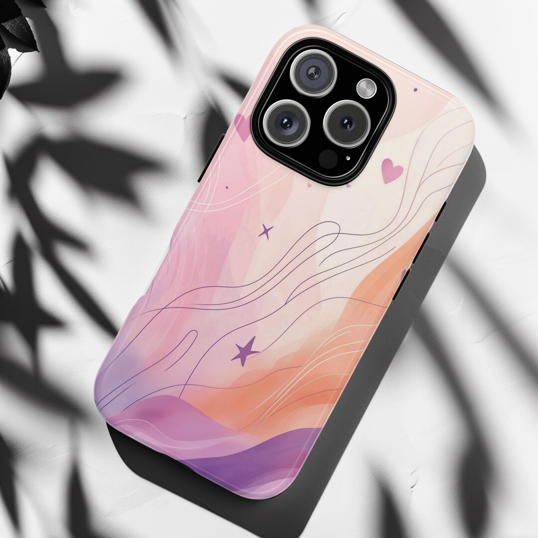 IPhone 16 15 14 13 Pro Max Aesthetic Tough Phone Case – Pastel Grid ...