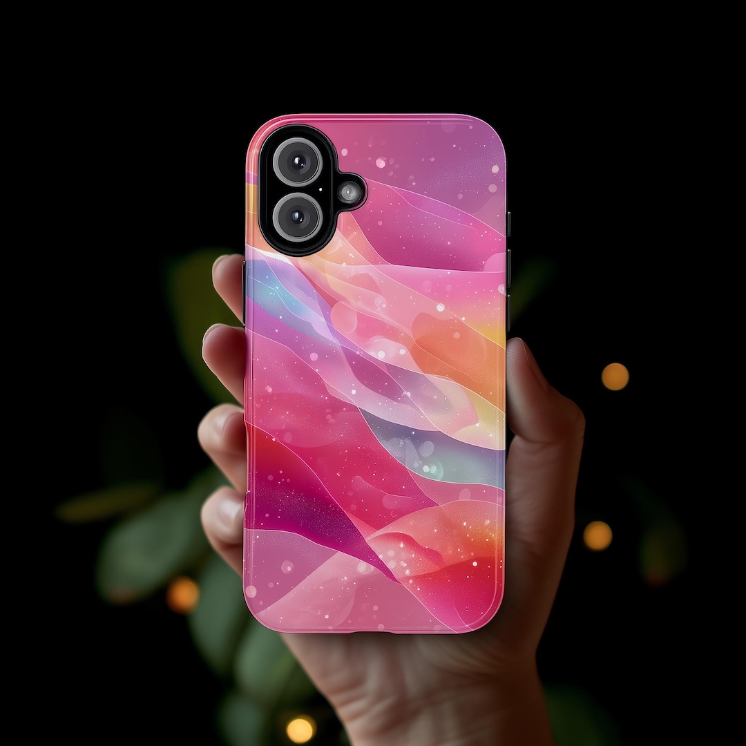 Dreamcore Flames iPhone Case: Rainbow Abstract Art, Pastel Phone Cover ...
