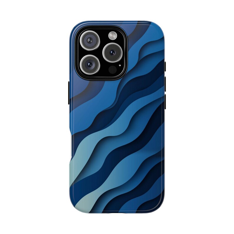 IPhone 16 15 14 13 Pro Max Aesthetic Tough Phone Case – Midnight Waves ...