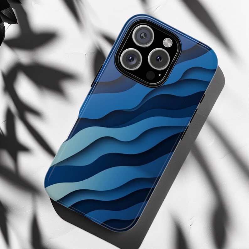 IPhone 16 15 14 13 Pro Max Aesthetic Tough Phone Case – Midnight Waves ...