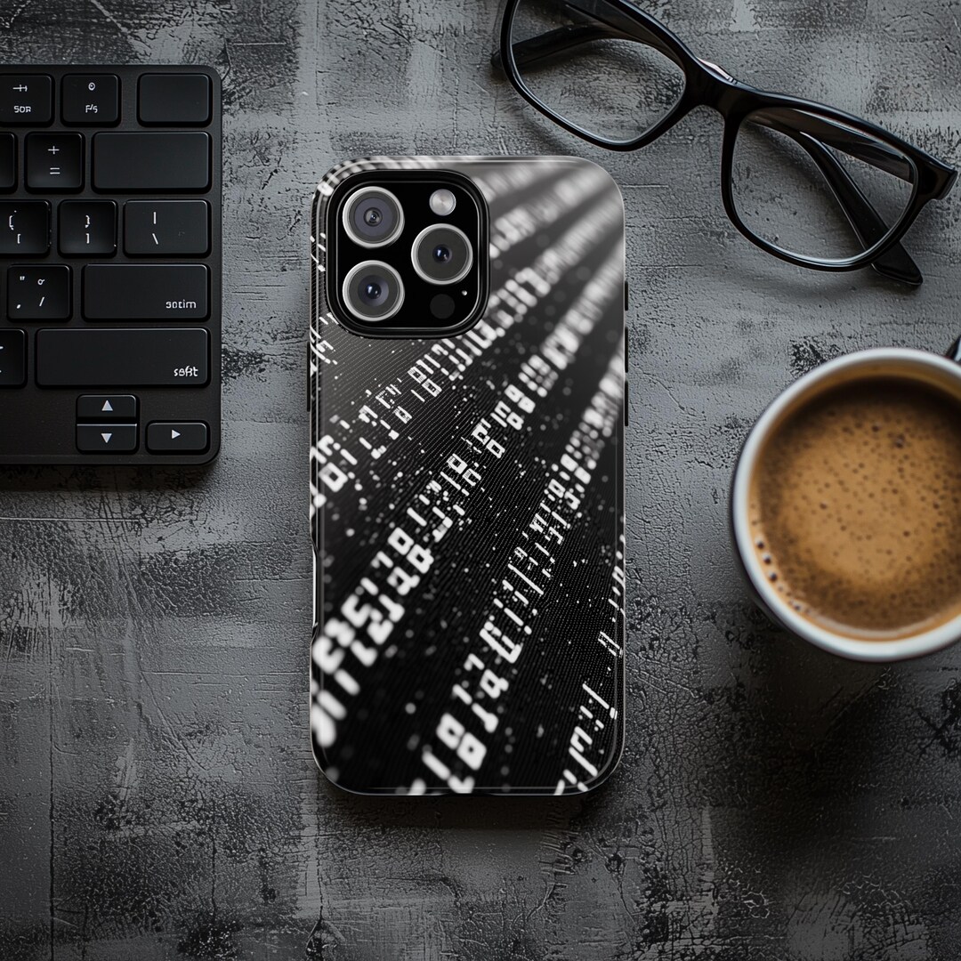Night Code iPhone Case - Cyber Aesthetic Gift for Him Her, Digital ...