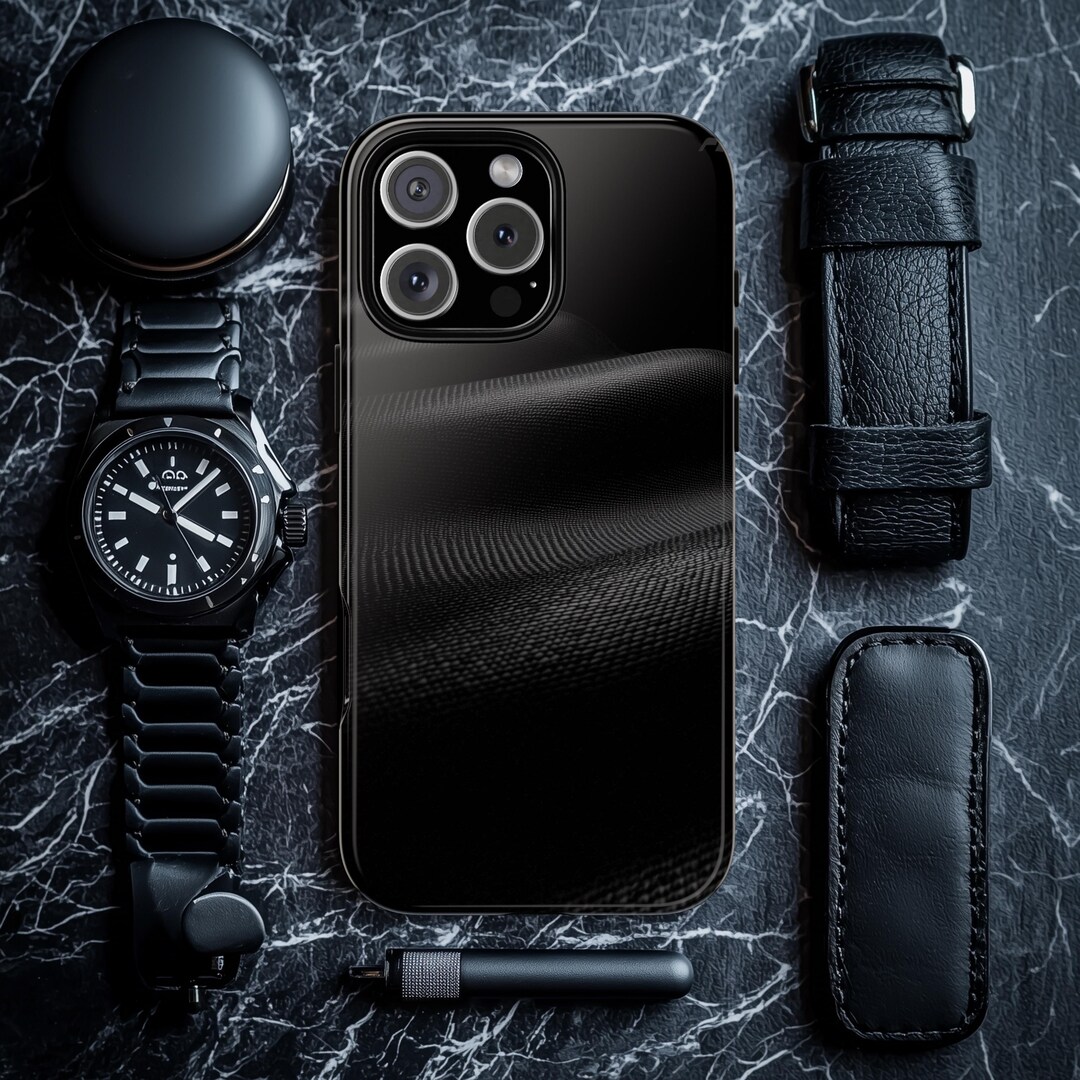 Carbon Pulse iPhone Case - Minimal Black Carbon Texture Gift for Him ...