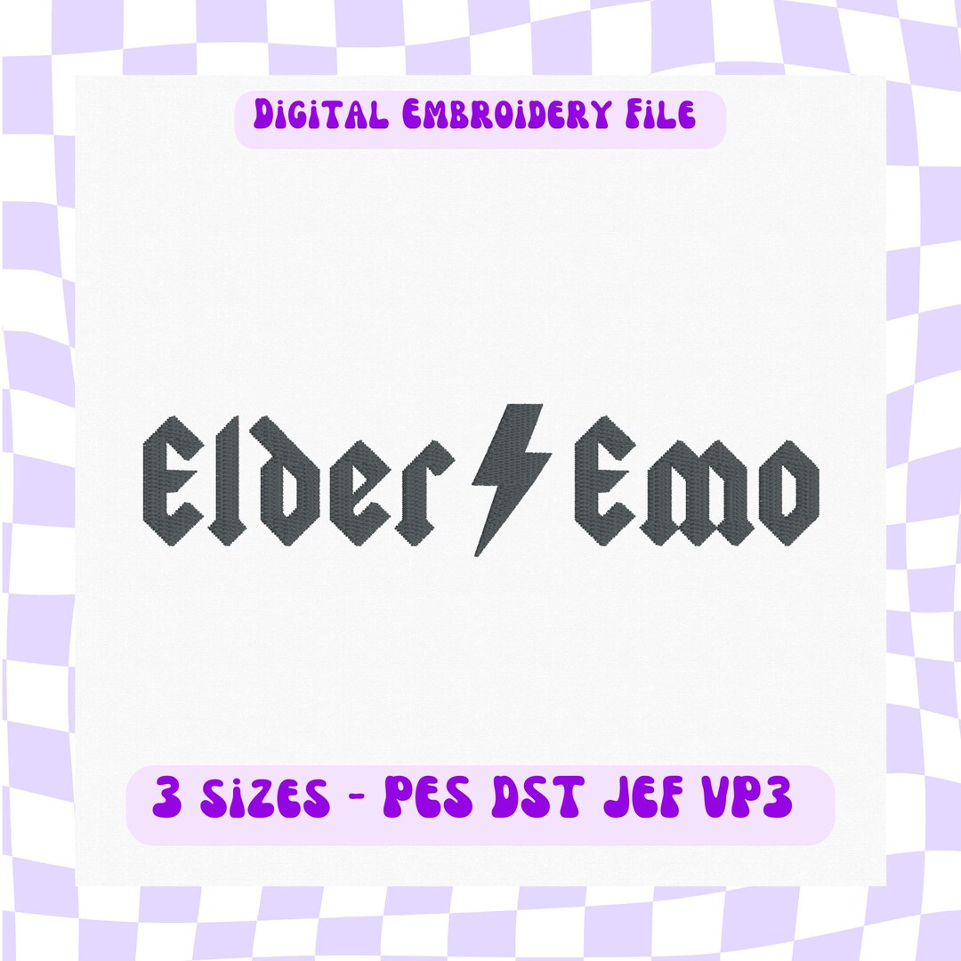 Elder Emo Embroidery Design *digital Only* - Etsy