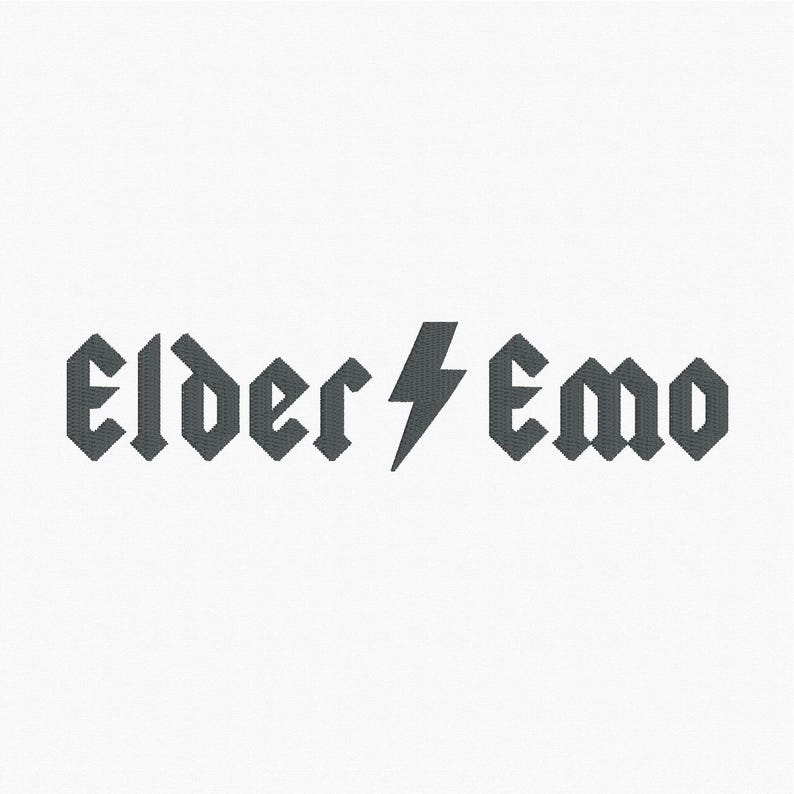 Elder Emo Embroidery Design *digital Only* - Etsy