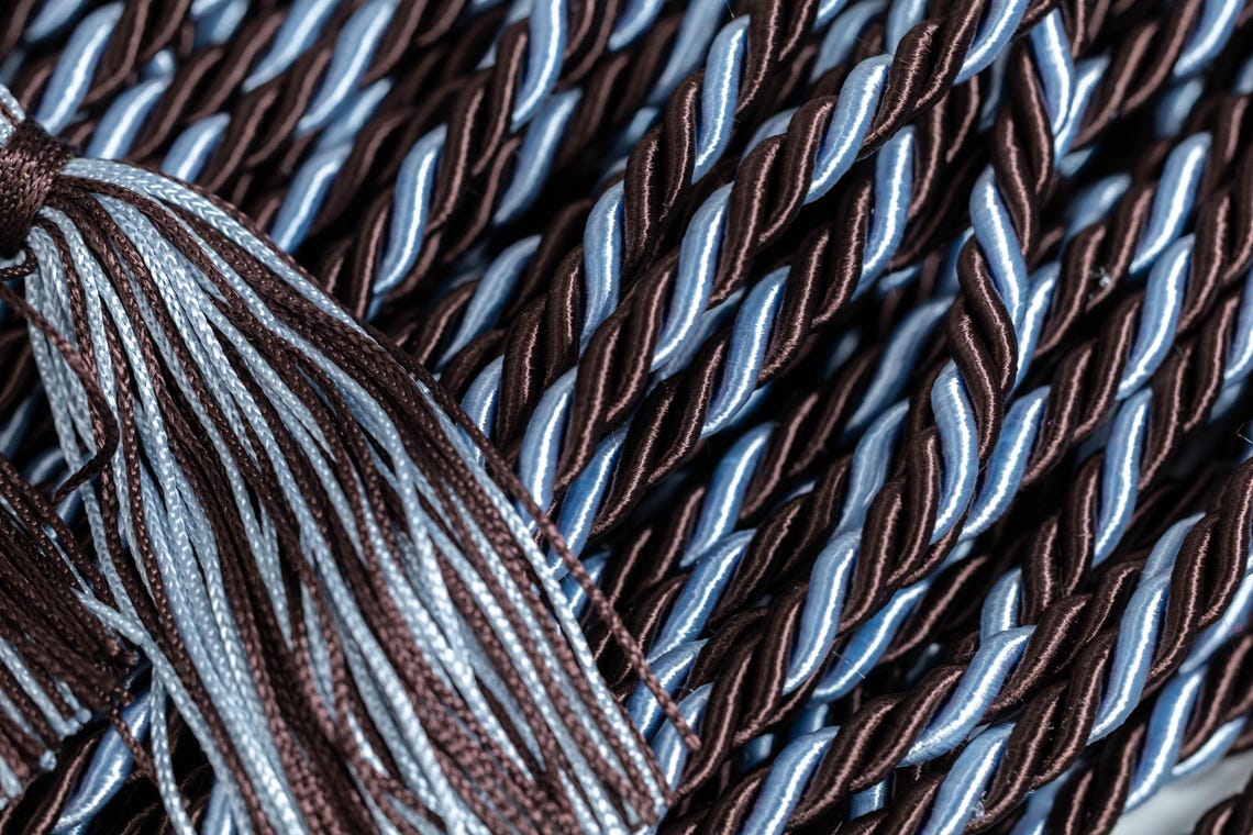 Brown, Brown, Light Blue Graduation Honor Cord Gift - Etsy
