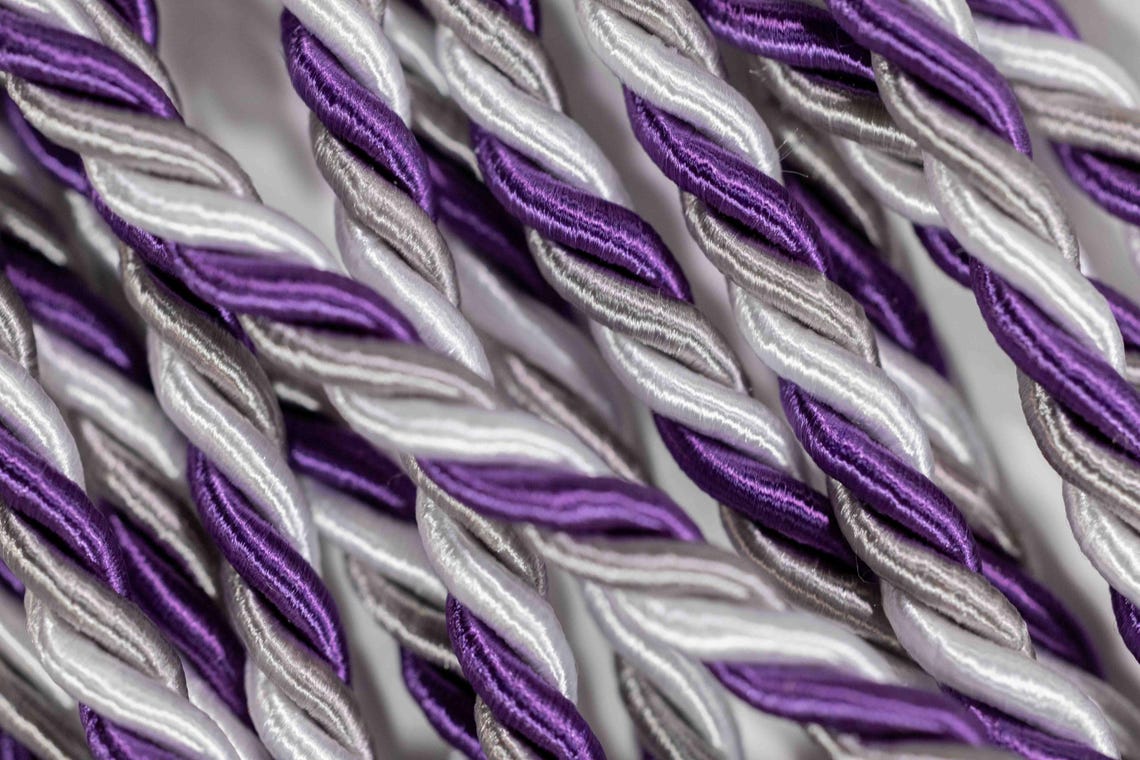 Platinum, Purple, White Graduation Honor Cord Gift - Etsy