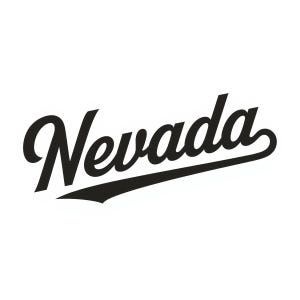 Nevada Retro Script SVG Logo | Vintage Athletic State Typography ...