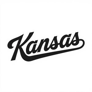 Kansas Retro Script SVG Logo | Vintage Athletic State Typography ...