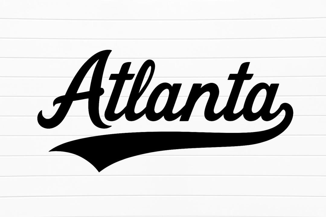 Atlanta Retro Font SVG: Collegiate Sports Logo, Cricut Ready (digital ...
