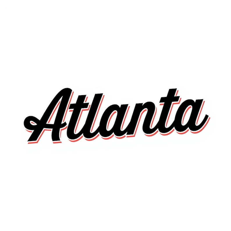 Atlanta Retro Font SVG: Collegiate Sports Logo, Cricut Ready (digital ...