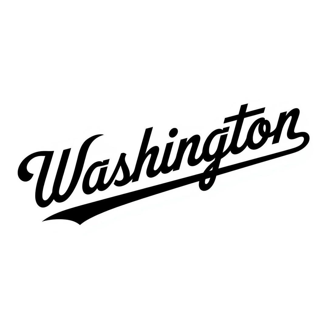 Washington Retro Script SVG Logo | Vintage Athletic State Typography ...