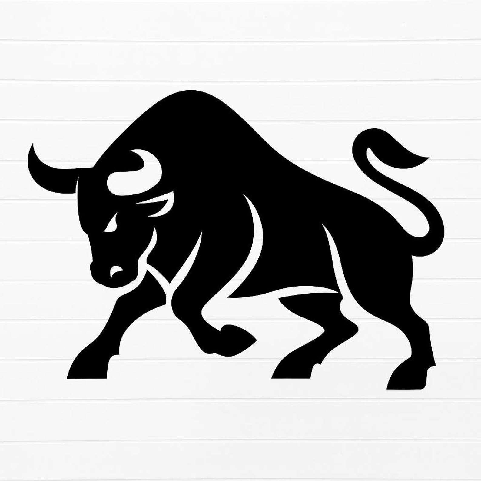 Tribal Bull Head SVG Vector | Bold Bull Logo PNG Cricut CNC Digital ...