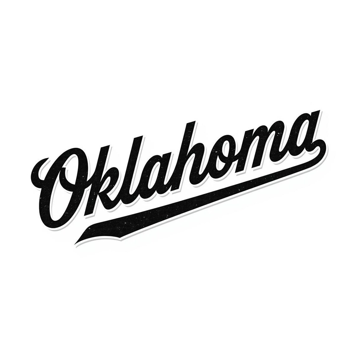 Oklahoma Retro Script SVG Logo | Vintage Baseball Style State ...
