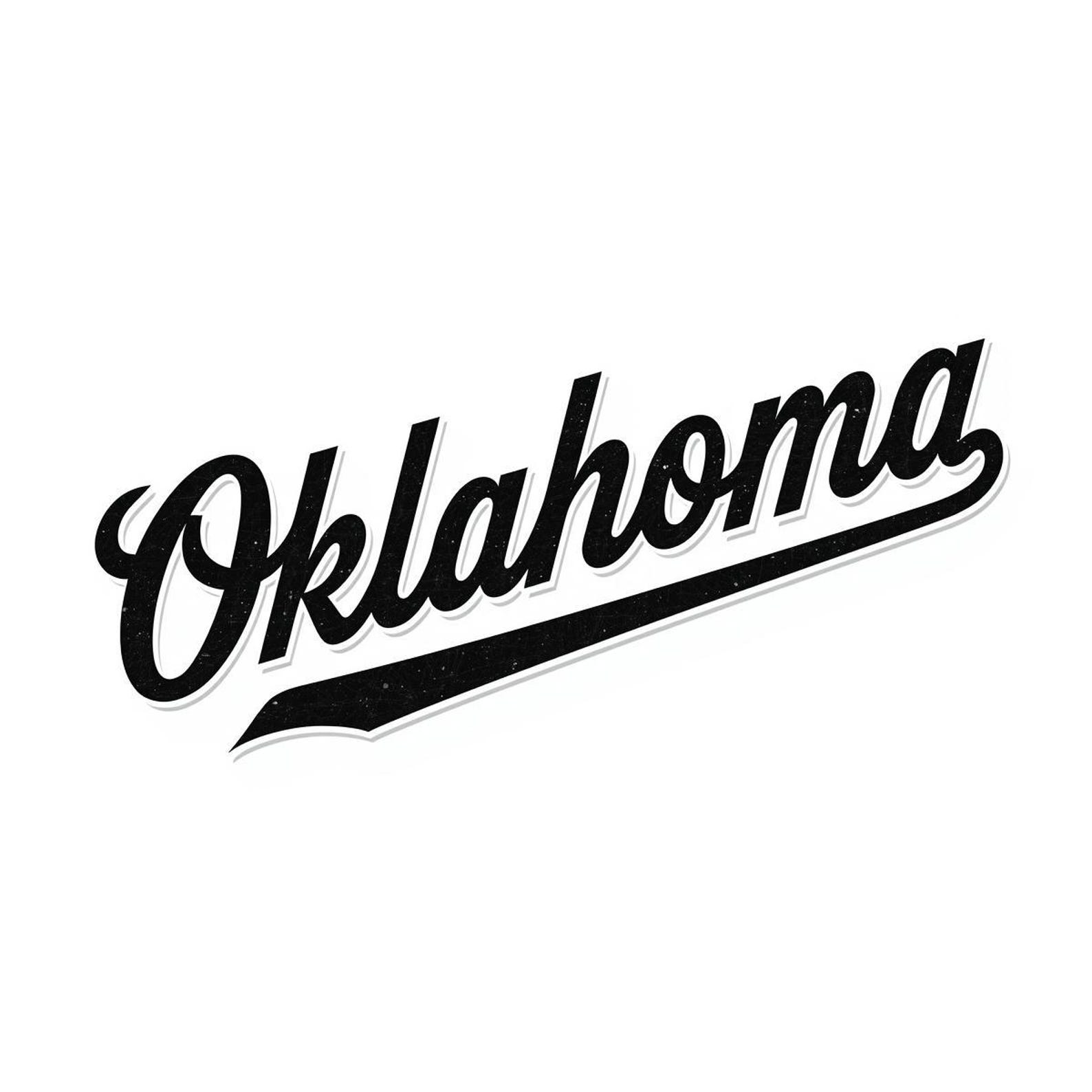 Oklahoma Retro Script SVG Logo | Vintage Baseball Style State ...