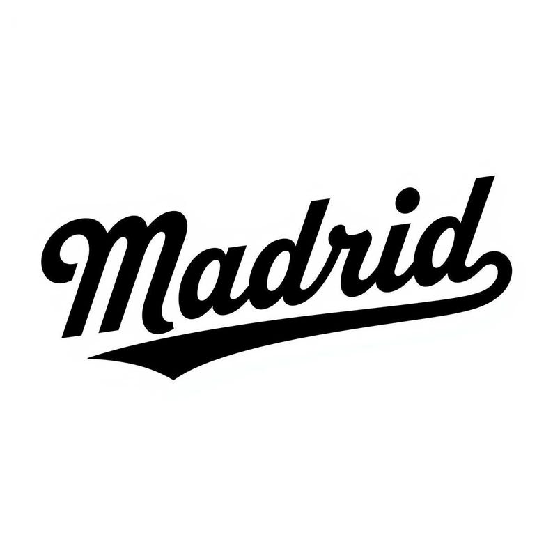 Madrid Retro Script SVG Logo | Vintage Baseball Script | Digital City ...