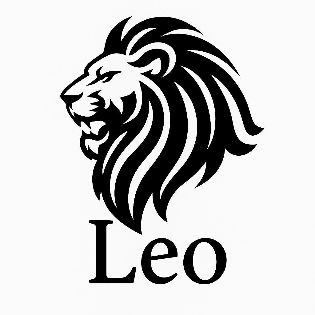 Leo Zodiac Lion Head SVG: Astrology Symbol, Digital Download - Etsy