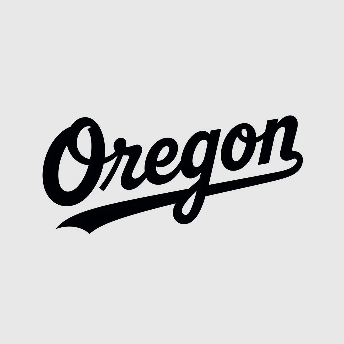 Oregon Retro Script SVG Logo | Vintage State Typography | Digital ...