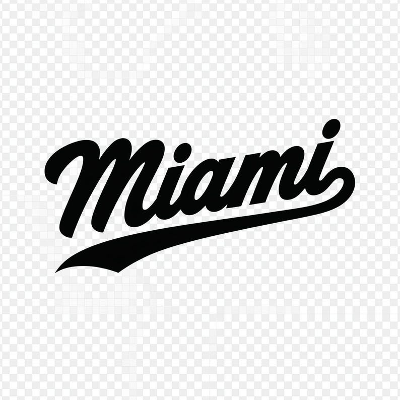 Miami Retro Collegiate Font SVG: Vintage Sports Logo (digital Download ...