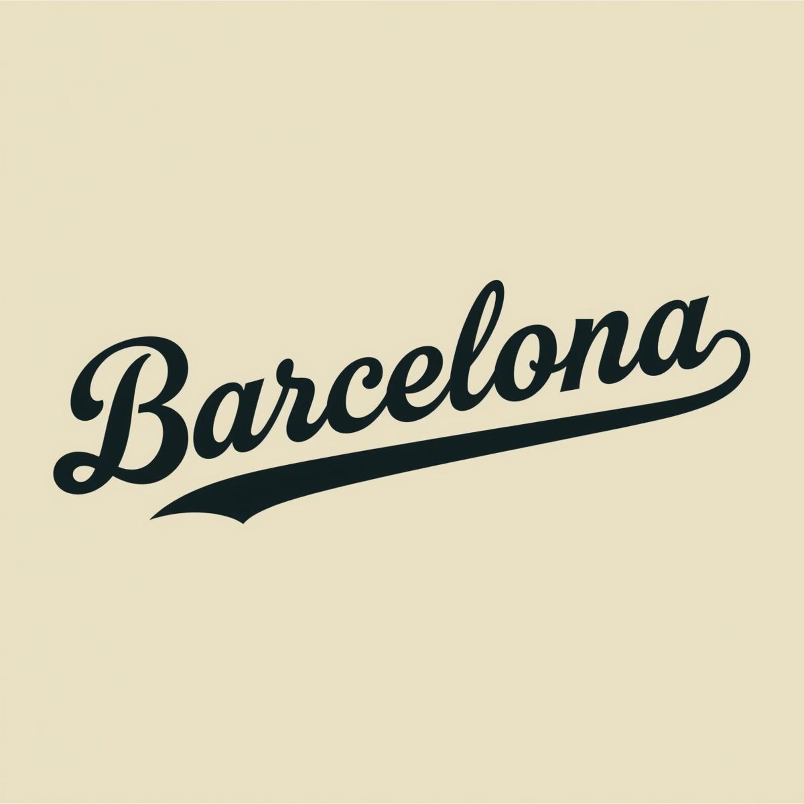 Barcelona Retro Script SVG Logo | Vintage City Typography | Baseball ...