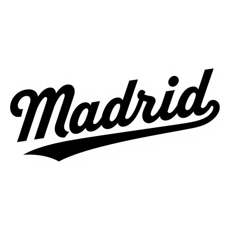 Madrid Retro Script SVG Logo | Vintage Baseball Script | Digital City ...